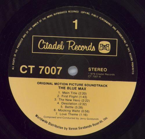 Jerry Goldsmith The Blue Max OST US vinyl LP album (LP record) (820673)