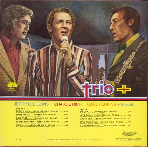 Jerry Lee Lewis Trio Plus UK vinyl LP album (LP record) (776015)