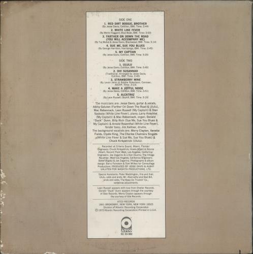 Jesse 'Ed' Davis Ululu US vinyl LP album (LP record) (605033)