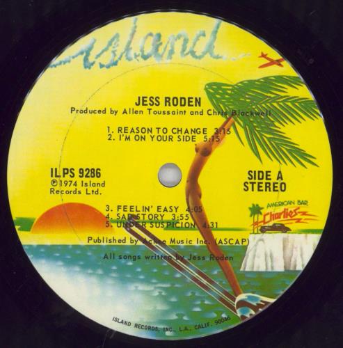 Jess Roden Jess Roden - Deletion cut US vinyl LP album (LP record) (830736)