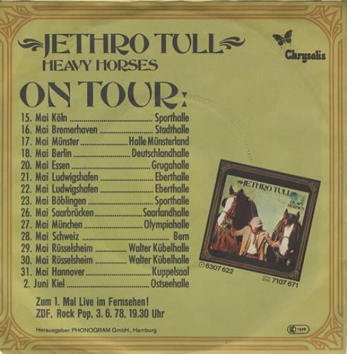 Jethro Tull Moths German 7" vinyl single (7 inch record / 45) (153121)