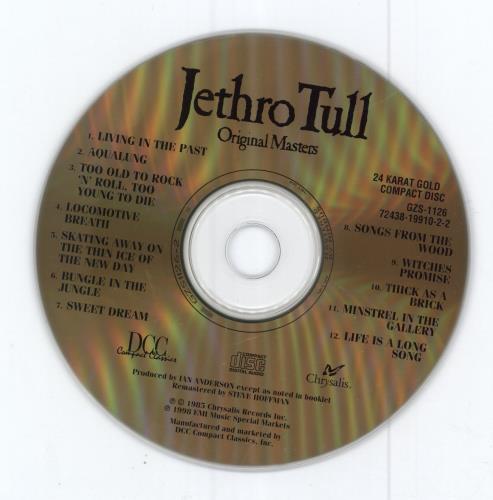 Jethro Tull Original Masters US CD album (CDLP) (265441)