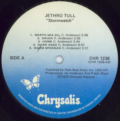 Jethro Tull Stormwatch Canadian vinyl LP album (LP record) (802706)