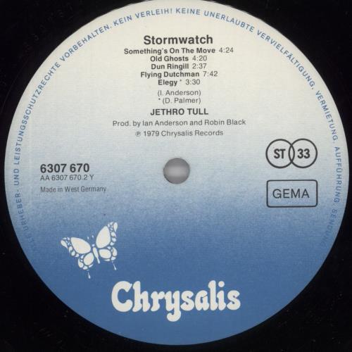 Jethro Tull Stormwatch German vinyl LP album (LP record) (822507)