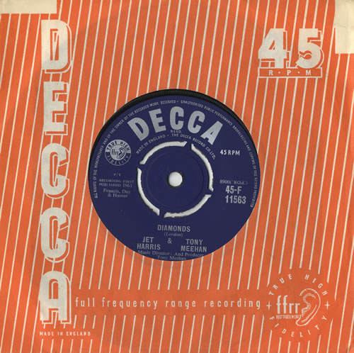 Jet Harris & Tony Meehan Diamonds UK 7" vinyl single (7 inch record ...