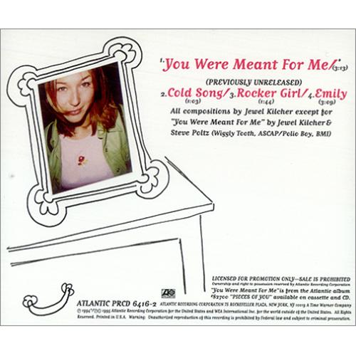 Jewel You Were Meant For Me US Promo CD single (CD5 / 5") (100677)