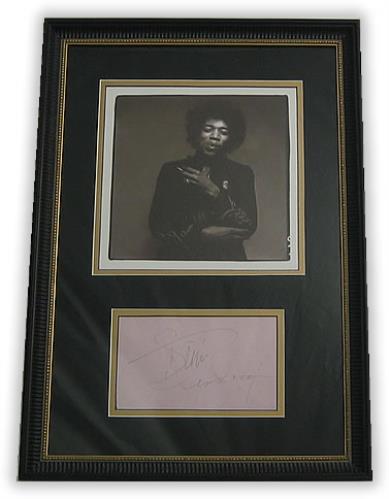 Jimi Hendrix Framed Autograph US memorabilia (402227) FRAMED AUTOGRAPH