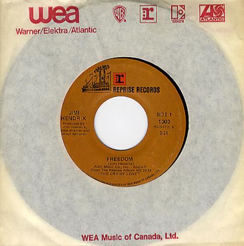 Jimi Hendrix Freedom Canadian 7" vinyl single (7 inch record / 45) (347983)