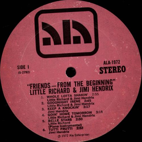 Jimi Hendrix Friends From The Beginning US vinyl LP album (LP record ...