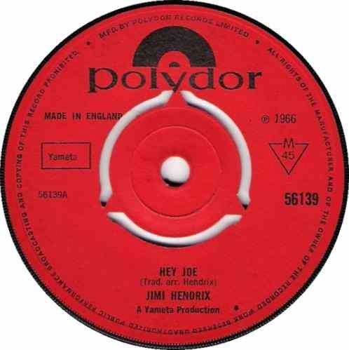 Jimi Hendrix Hey Joe - 1st UK 7" vinyl single (7 inch record / 45) (239707)