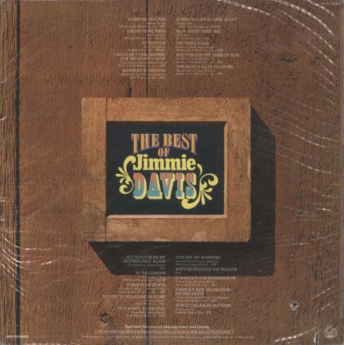 Jimmie Davis The Best Of Jimmie Davis US vinyl LP album (LP record ...