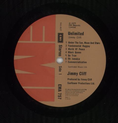 Jimmy Cliff Unlimited UK vinyl LP album (LP record) (776221)