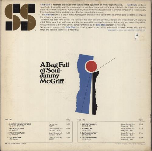 Jimmy McGriff A Bag Full Of Soul - Stereo US vinyl LP album (LP record ...