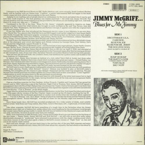 Jimmy McGriff Blues For Mr. Jimmy UK vinyl LP album (LP record) (775788)