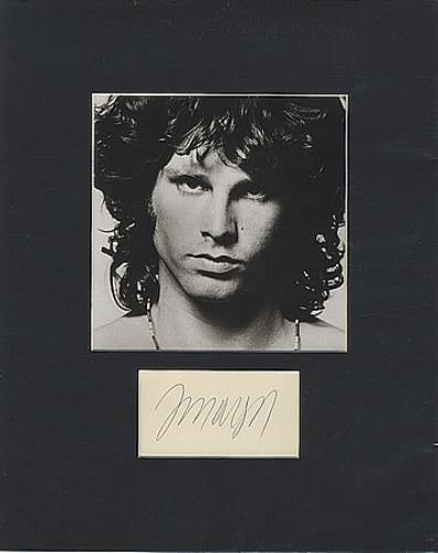 Jim Morrison Autographed Mount UK memorabilia (393216) MEMORABILLIA