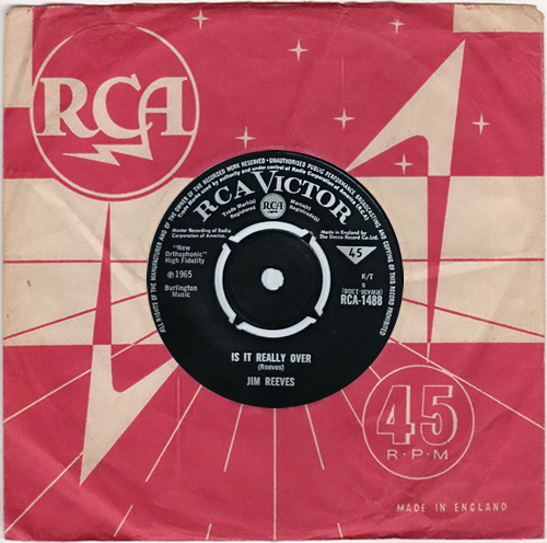 Jim Reeves Is It Really Over UK 7" vinyl single (7 inch record / 45 ...