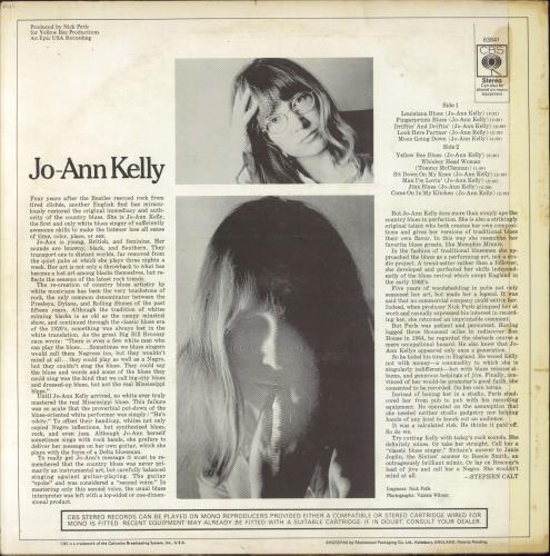Jo-Ann Kelly Jo-Ann Kelly UK vinyl LP album (LP record) (792936)