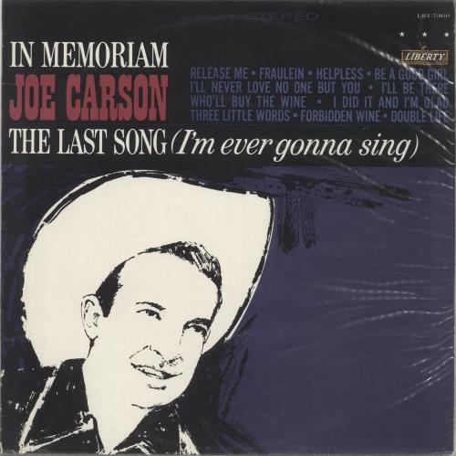 Joe Carson In Memoriam French vinyl LP album (LP record) (720804)