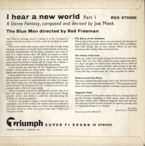 Joe Meek I Hear A New World Part 1 UK 7" vinyl single (7 inch record ...