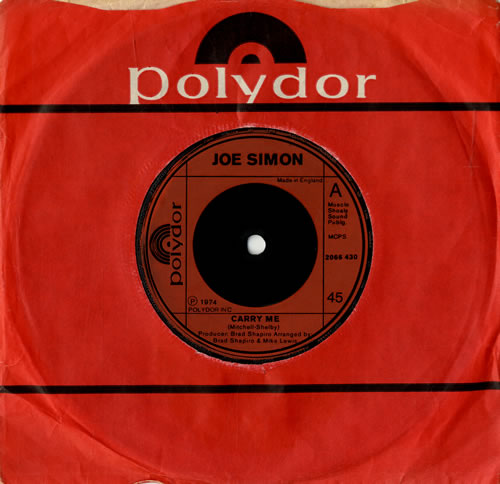 Joe Simon Carry Me UK 7" vinyl single (7 inch record / 45) (561450)