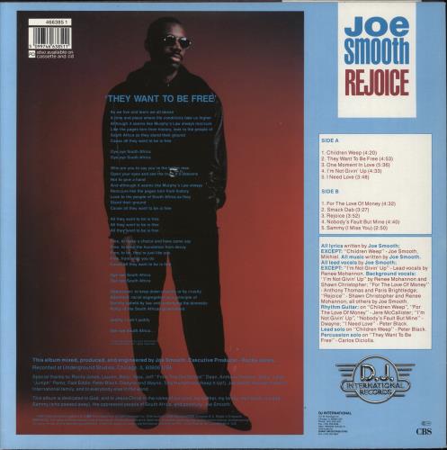 Joe Smooth Rejoice UK vinyl LP album (LP record) (845065)