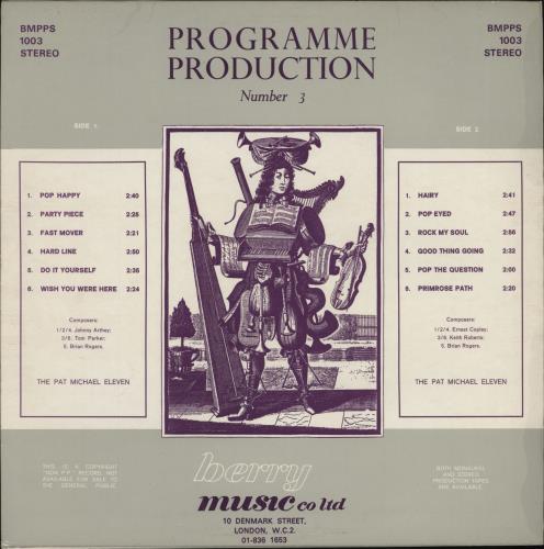 Johnny Arthey Programme Production No. 3 UK vinyl LP album (LP record ...