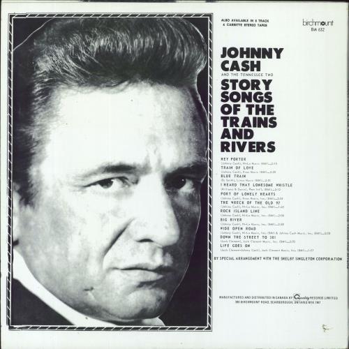Johnny Cash Story Songs Of The Trains And Rivers Canadian vinyl LP ...