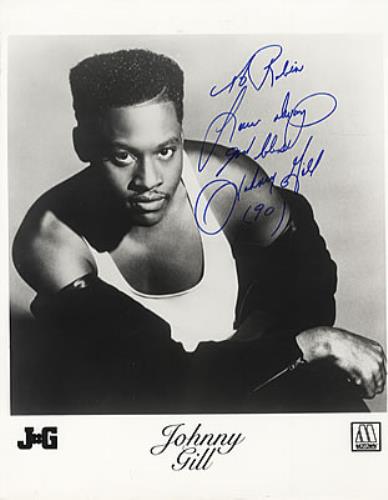 Johnny Gill Autographed Photo UK Promo photograph (310120) AUTOGRAPHED ...