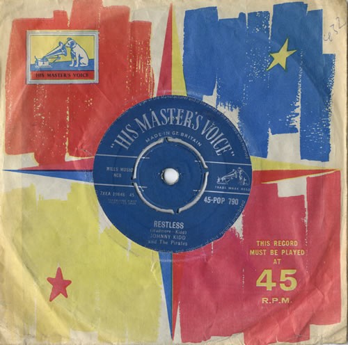 Johnny Kidd & The Pirates Restless UK 7" vinyl single (7 inch record ...