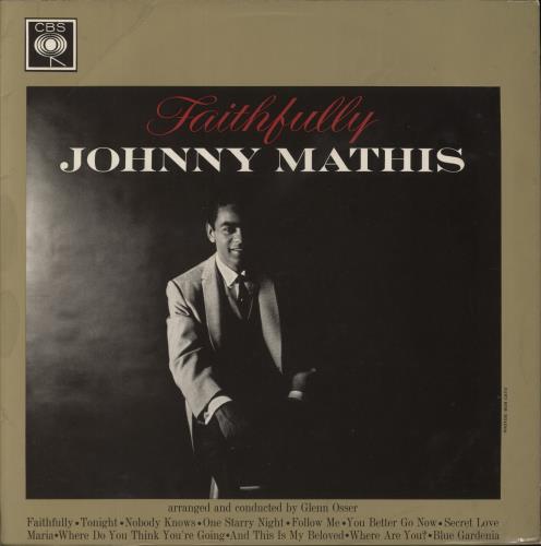 Johnny Mathis Faithfully UK vinyl LP album (LP record) (862998)
