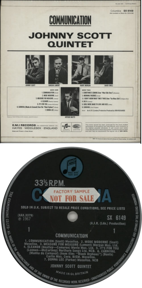 Johnny Scott Communication - Factory Sample UK vinyl LP album (LP ...
