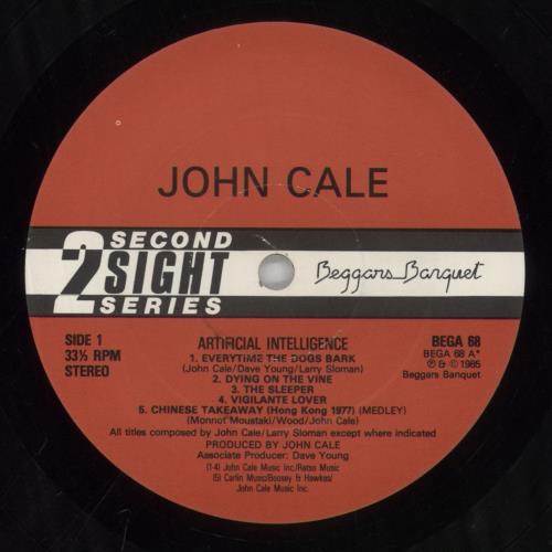 John Cale Artificial Intelligence UK vinyl LP album (LP record) (519061)