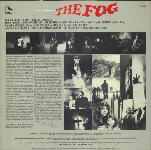 John Carpenter The Fog US vinyl LP album (LP record) (811411)