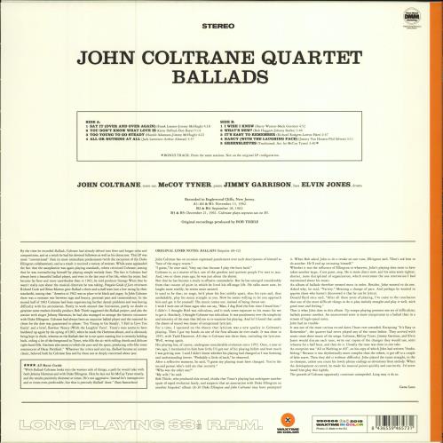 John Coltrane Ballads UK vinyl LP album (LP record) (783569)