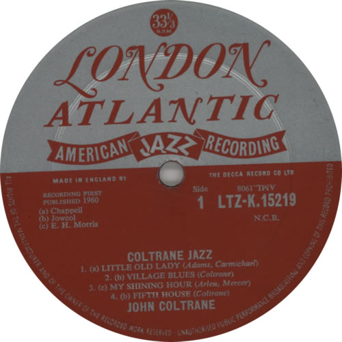 John Coltrane Coltrane Jazz UK vinyl LP album (LP record) (529549)