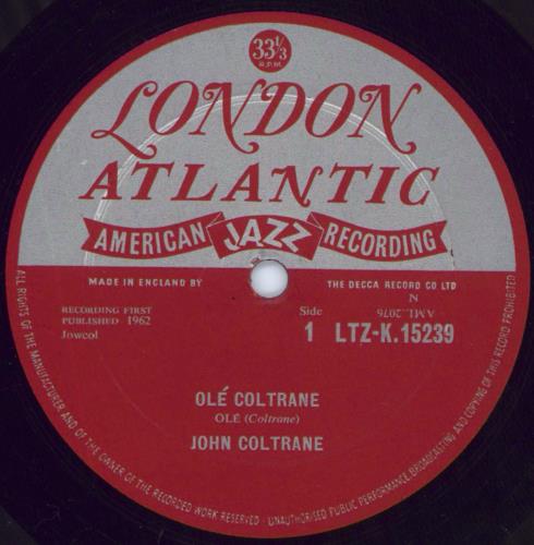 John Coltrane Ole Coltrane UK vinyl LP album (LP record) (800427)