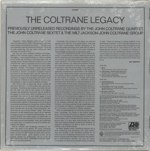 John Coltrane The Coltrane Legacy - Sealed US vinyl LP album (LP record ...