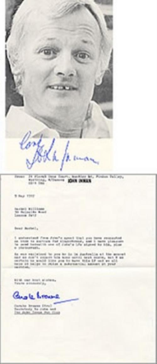 John Inman With A Bit Of Brass - Autographed + Letter UK vinyl LP album ...