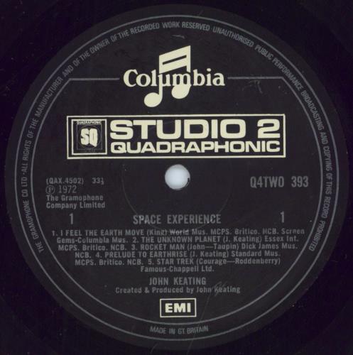 John Keating Space Experience UK vinyl LP album (LP record) (331054)