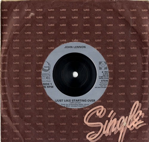 John Lennon (Just Like) Starting Over - Inj UK 7" vinyl single (7 inch ...