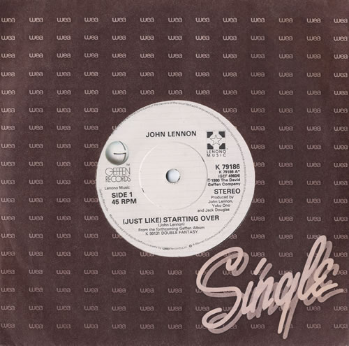 John Lennon (Just Like) Starting Over - Solid UK 7" vinyl single (7 ...