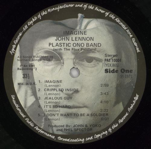 John Lennon Imagine UK vinyl LP album (LP record) (676832)