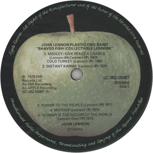 John Lennon Shaved Fish Dutch vinyl LP album (LP record) (626488)