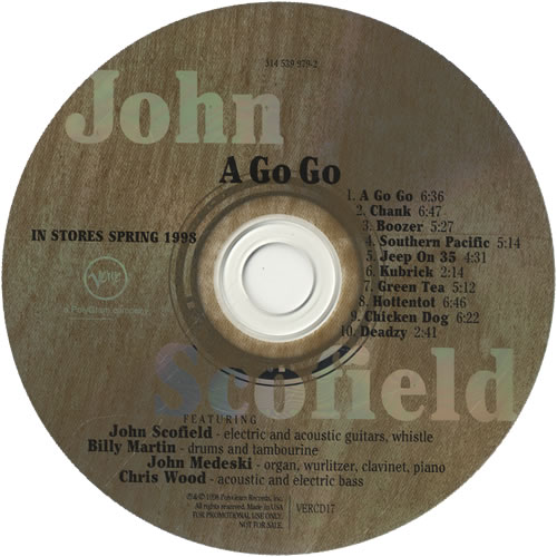 John Scofield A Go Go US Promo CD single (CD5 / 5") (484904)