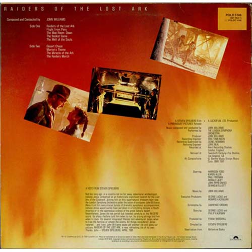 John Williams (Composer) Raiders Of The Lost Ark UK vinyl LP album (LP ...