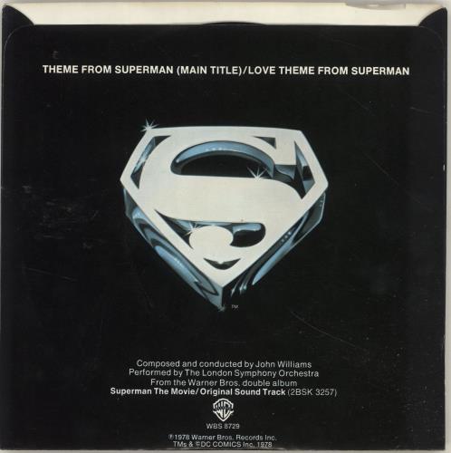 John Williams (Composer) Theme From Superman (Main Title) US 7" vinyl ...