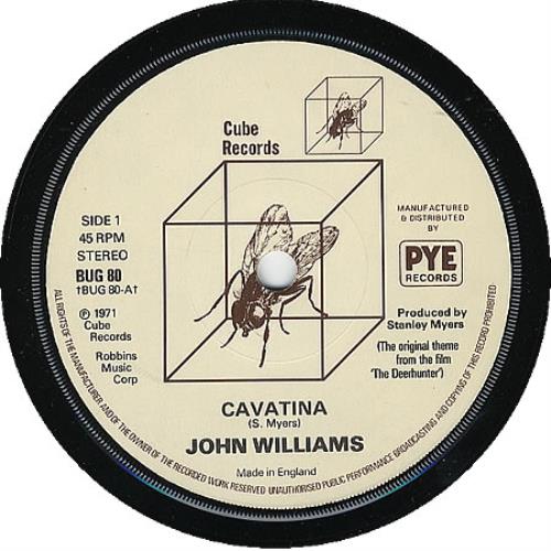 John Williams (Guitarist) Cavatina UK 7" vinyl single (7 inch record ...
