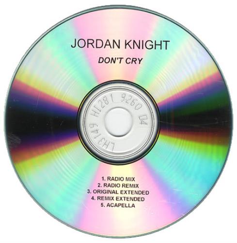 Jordan Knight Don't Cry US Promo CD-R acetate (406742)