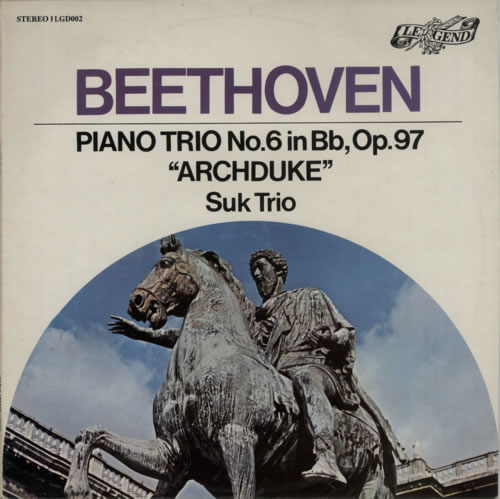Josef Suk & Jan Panenka Beethoven: Piano Trio No. 6 in Bb, Op. 97 Archduke UK vinyl LP album (LP ...