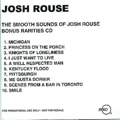 Josh Rouse The Smooth Sounds Of Josh Rouse - Bonus Rarities UK Promo CD ...